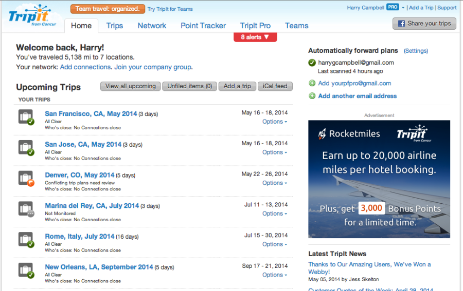 Tripit Pro Review and How to Get a Free Subscription - Barclay Arrival ...